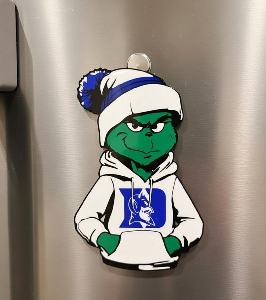 Duke Grinch Themed Fridge Magnet - Duke University Refrigerator Magnet ...