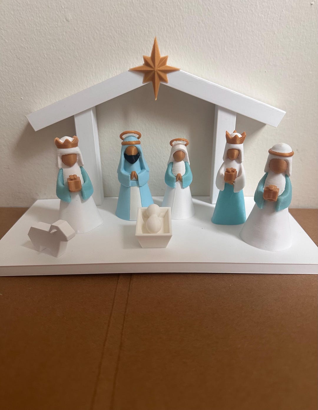 3D Printed Nativity Scene | Minimalist Christmas Decor - Etsy