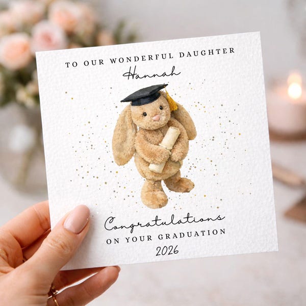 Jellycat Graduation Bunny - Etsy UK