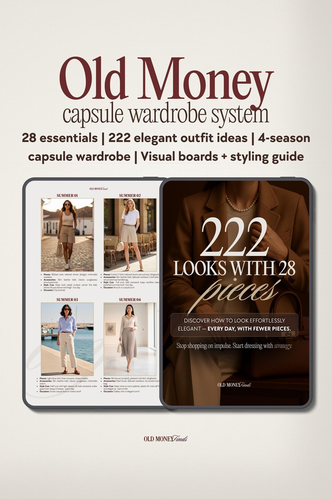 How to Build a Capsule Wardrobe (28 Essentials + 222 Outfit Ideas) PDF ...