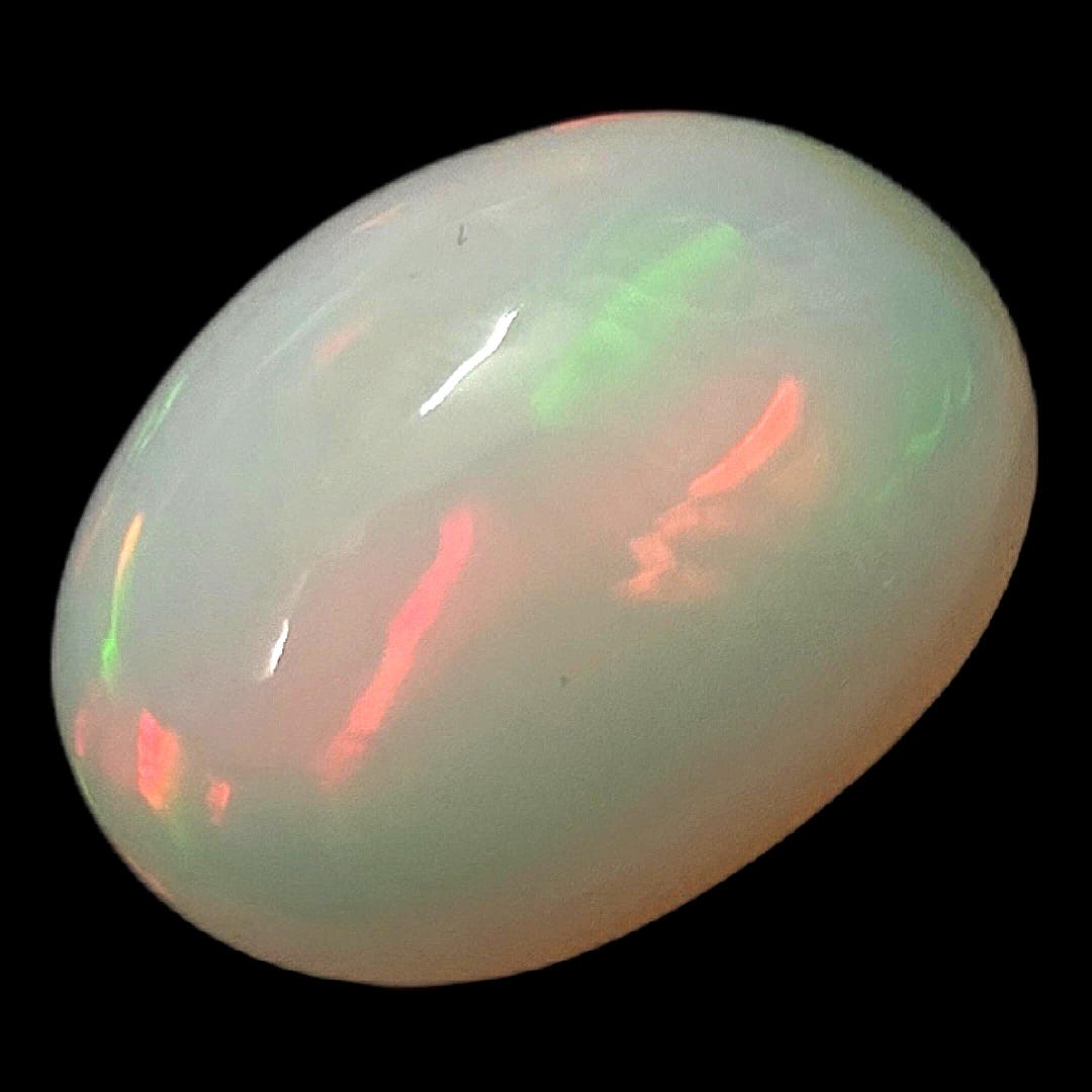 Ethiopian Opal Cabochon: Ovel Shape Sunset Fire Gemstone (12x16 Mm)ht.8 ...