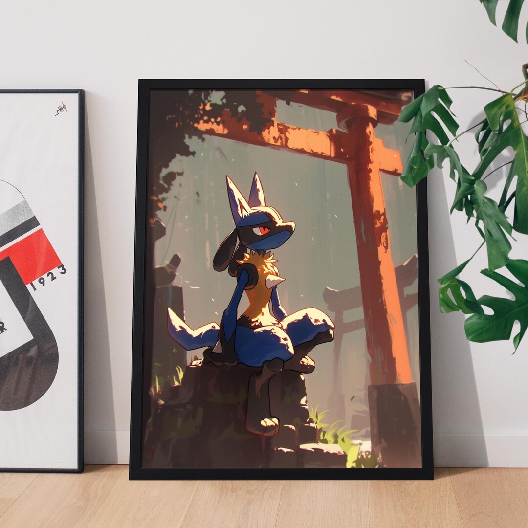 Lucario Anime Poster – Japan Decor, Gamer Room Art - Etsy