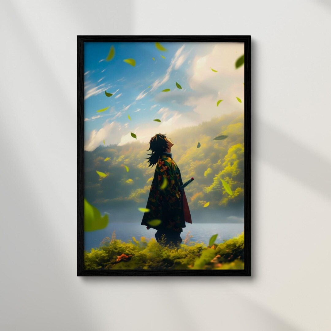 Giyu Tomioka Nature Poster | Demon Slayer Calm Scene Anime Wall Art ...