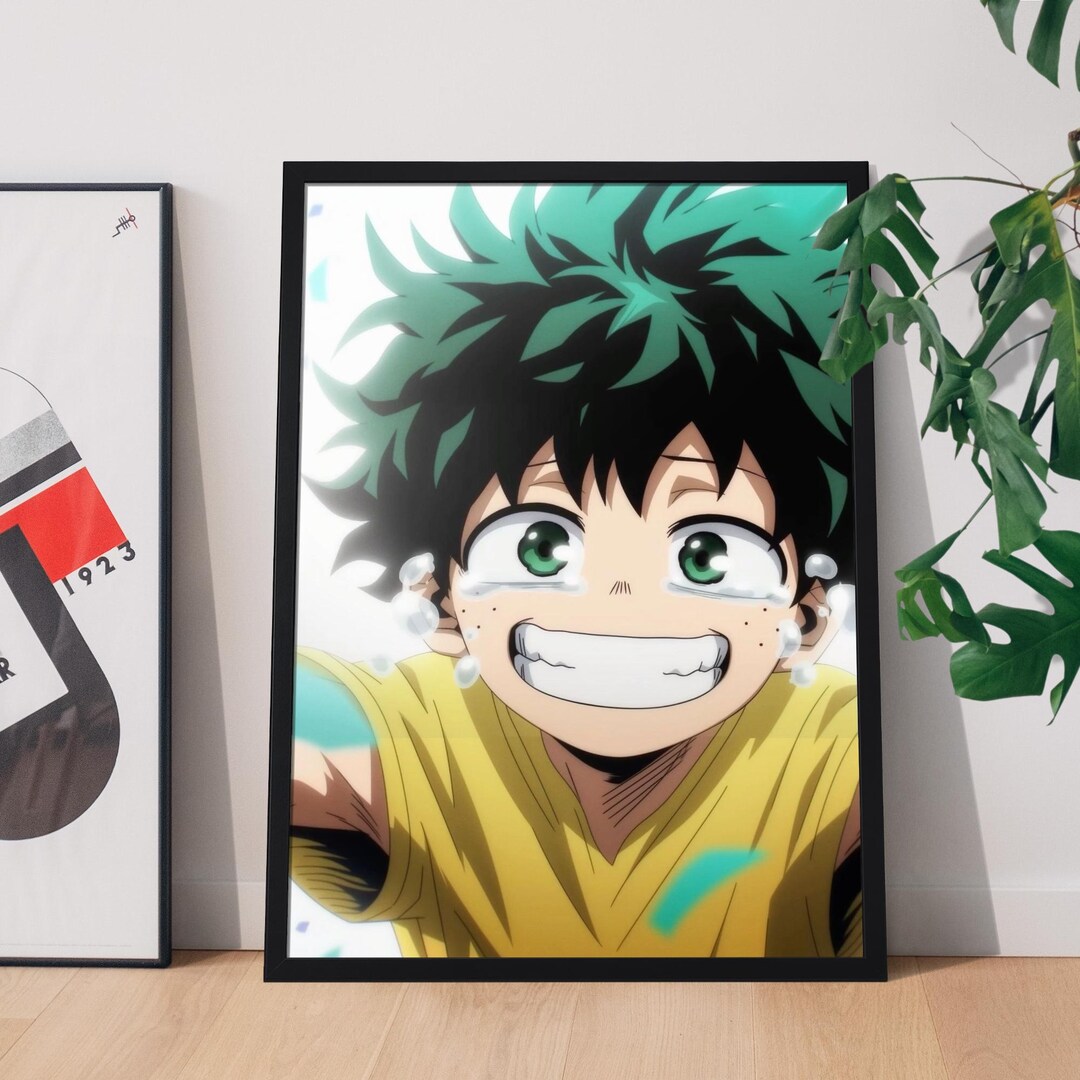 Deku Emotional Final Scene Poster – My Hero Academia Anime Art Print ...
