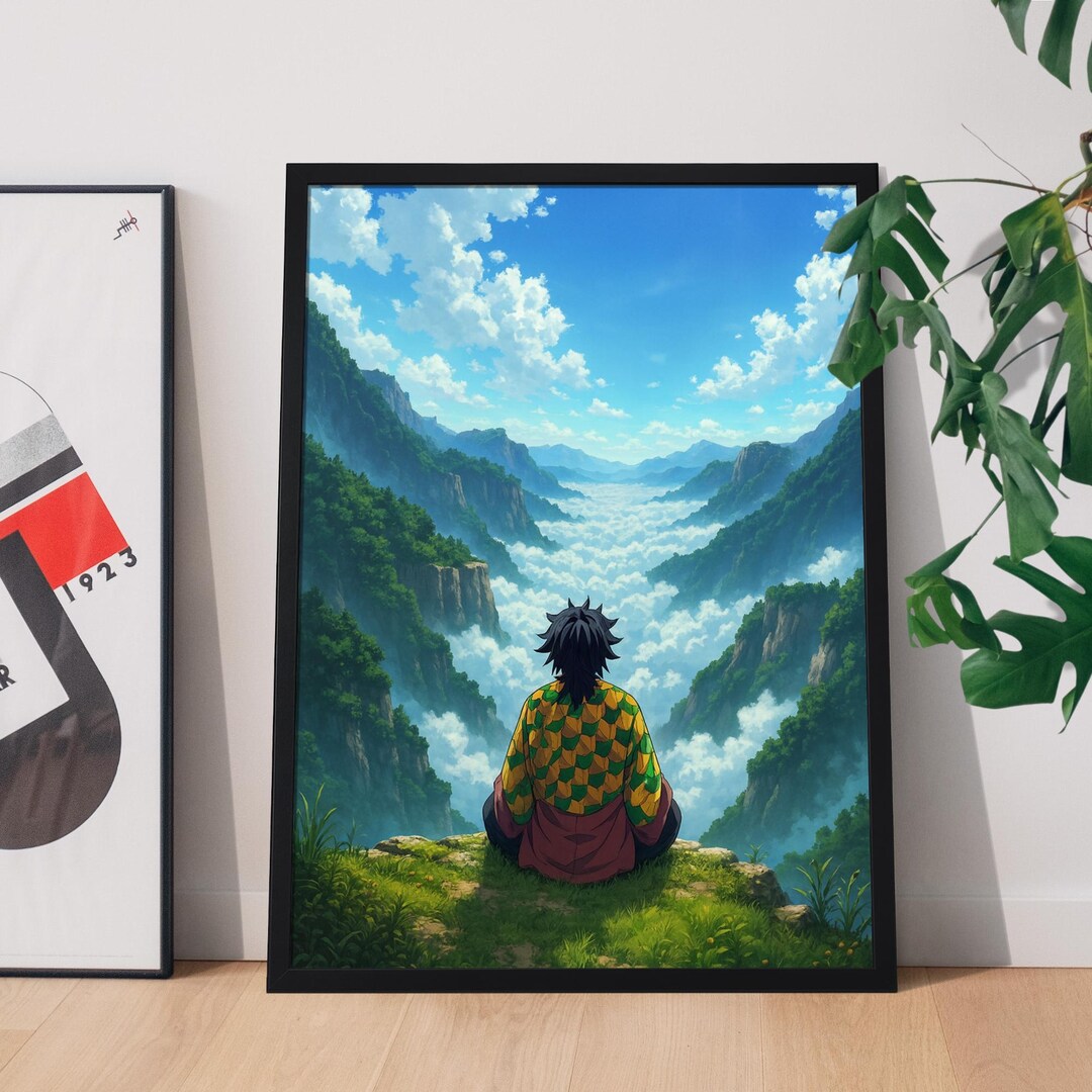 Giyu Tomioka Poster Demon Slayer Wall Art Print – Kimetsu No Yaiba ...