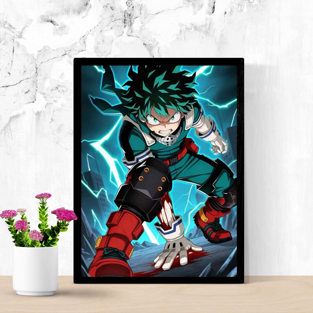 Midoriya Izuku Poster – MHA Anime Art Print, Otaku Room Decor - Etsy