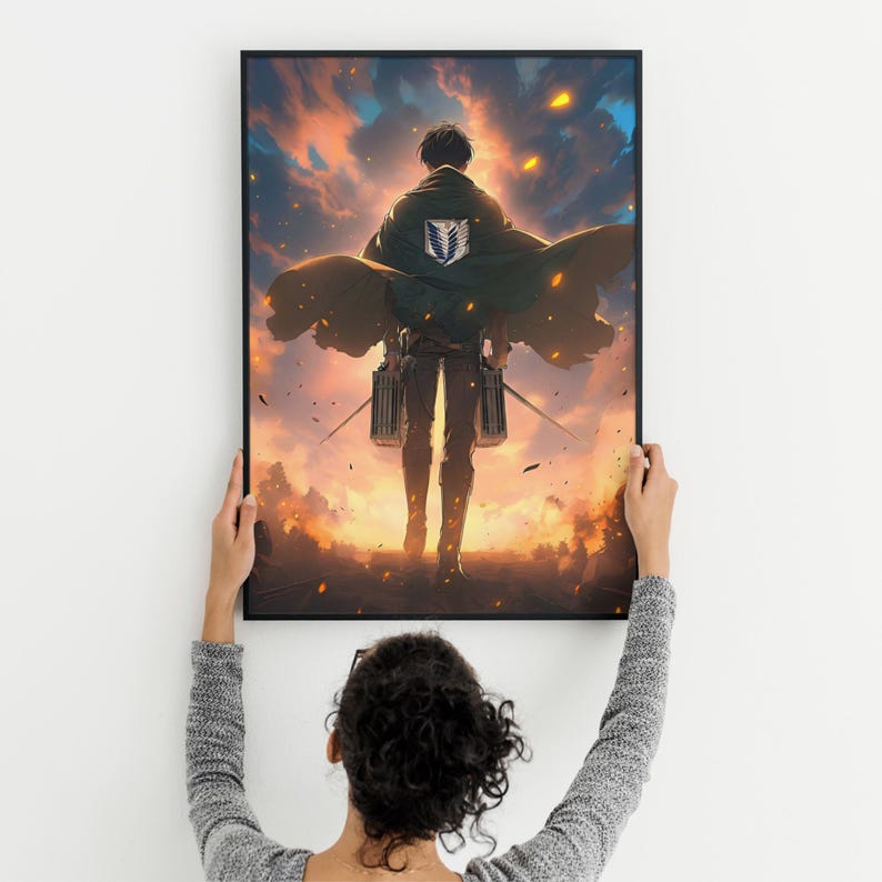 Eren Yeager Poster – Attack on Titan Freedom Path | AOT Anime Art ...