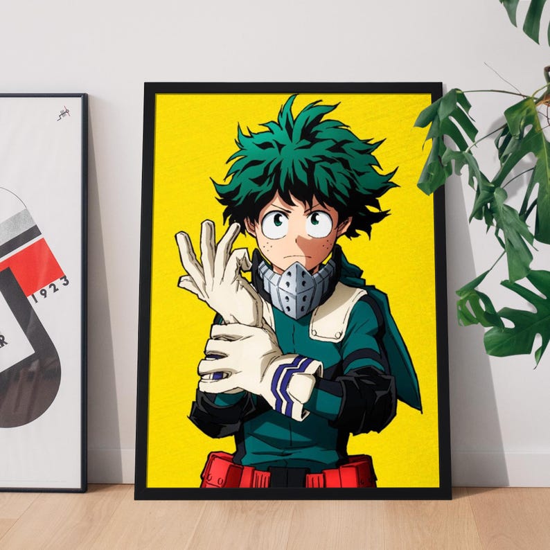 Deku Hero Portrait Print – My Hero Academia Anime Wall Art - Etsy New ...