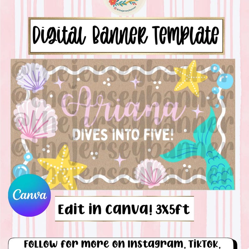 Mermaid Party Backdrop - Etsy