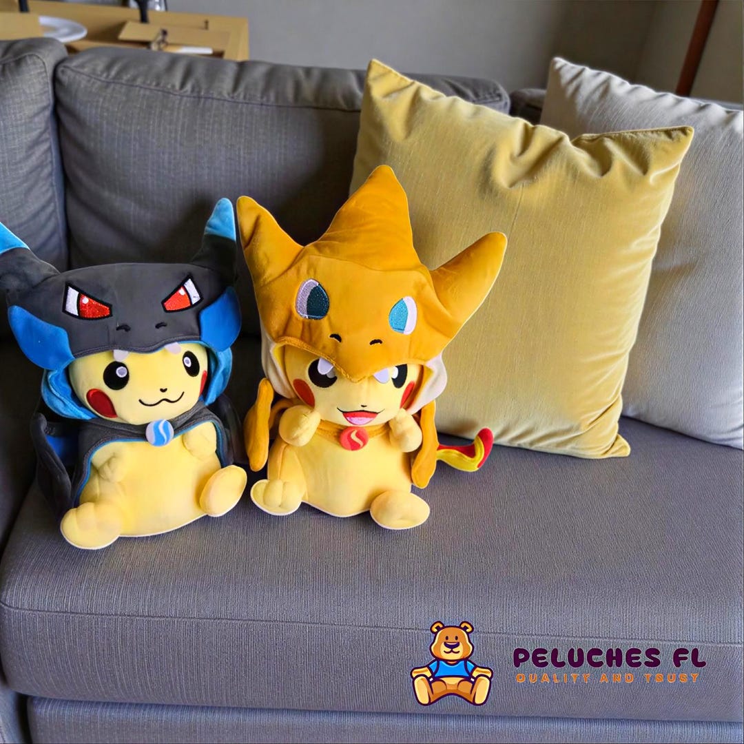Pikachu Cosplay Plush - Pikachu Dressed as Charizard, Garchomp and ...