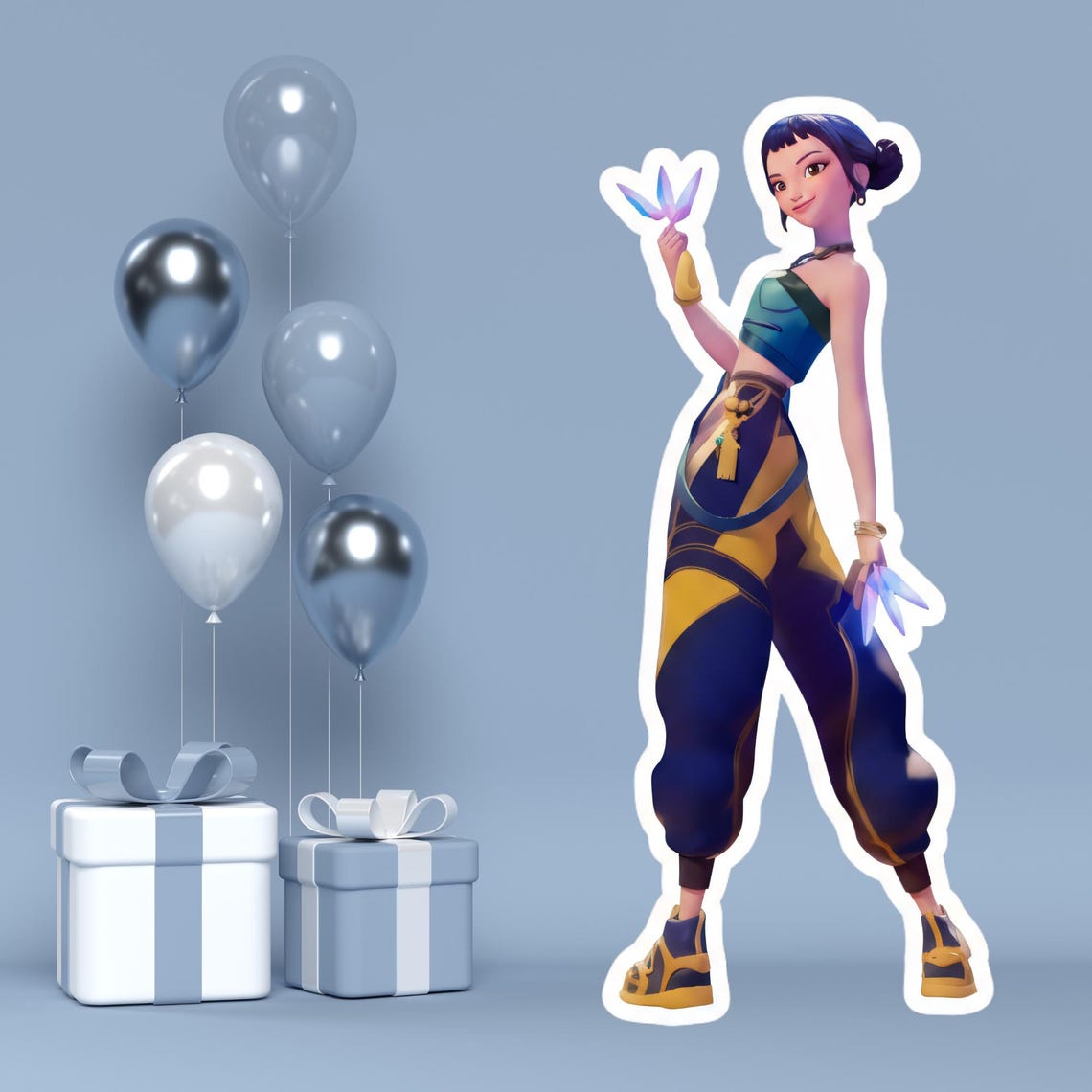 Kpop Demon Hunter Standee Cut Outs Printable, Huntrix Prop DIY Birthday ...