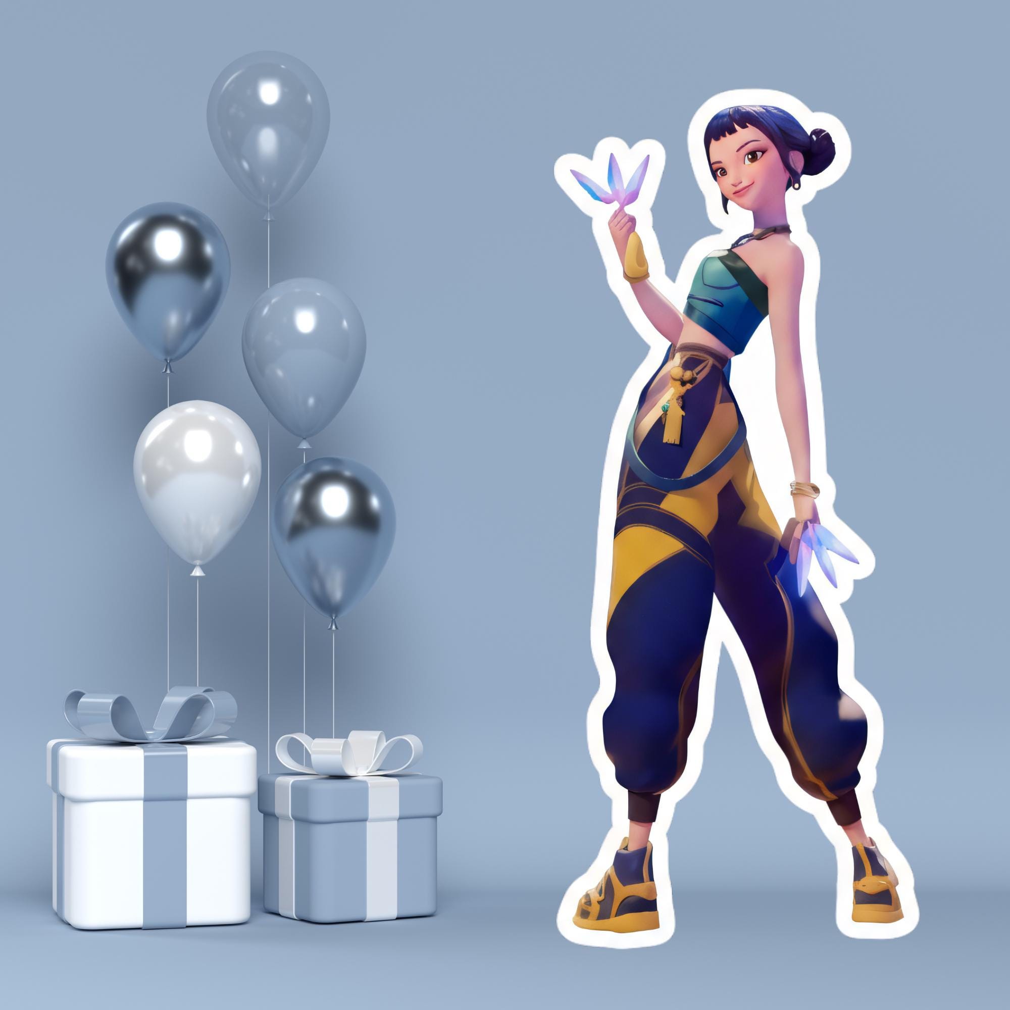 Kpop Demon Hunter Standee Cut Outs Printable, Huntrix Prop DIY Birthday ...