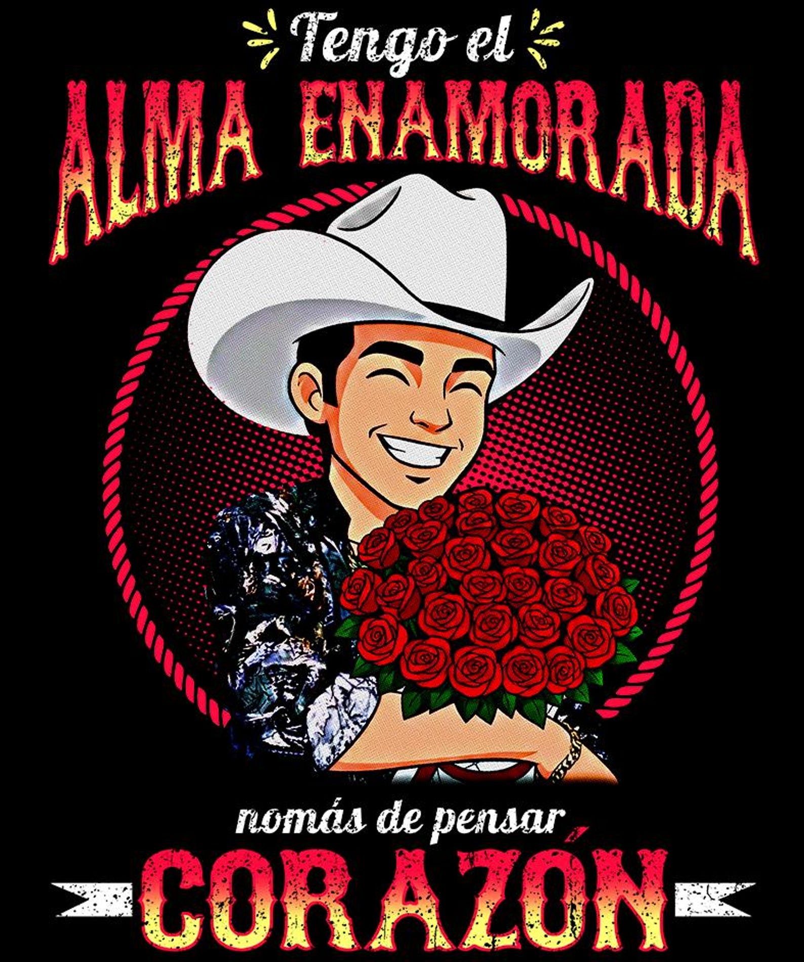 VALENTIN ELIZALDE Design Valentine's Day Dtf Png HALF TONES T-shirt ...