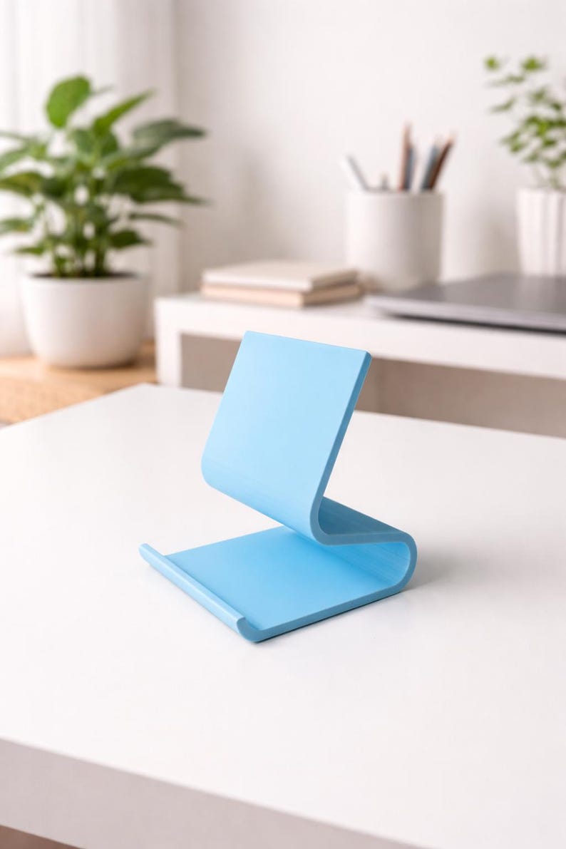 Modern Phone Stand | Minimalist Desk iPhone Stand | 3D Printed | 18 ...
