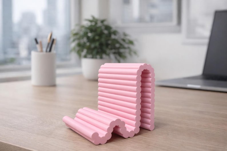 Minimalist Phone Stand | Modern Desk iPhone Stand | 3D Printed | 18 ...
