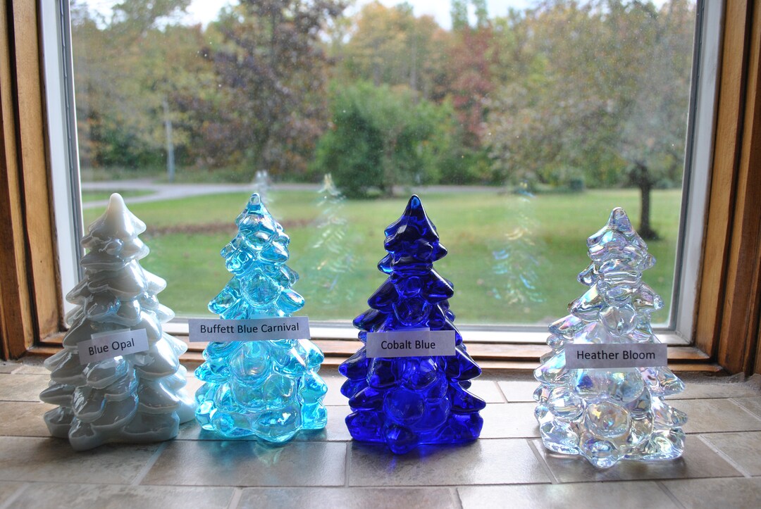 Mosser Glass Tree: 5 1/4" Blue Glass Christmas Decor - Etsy