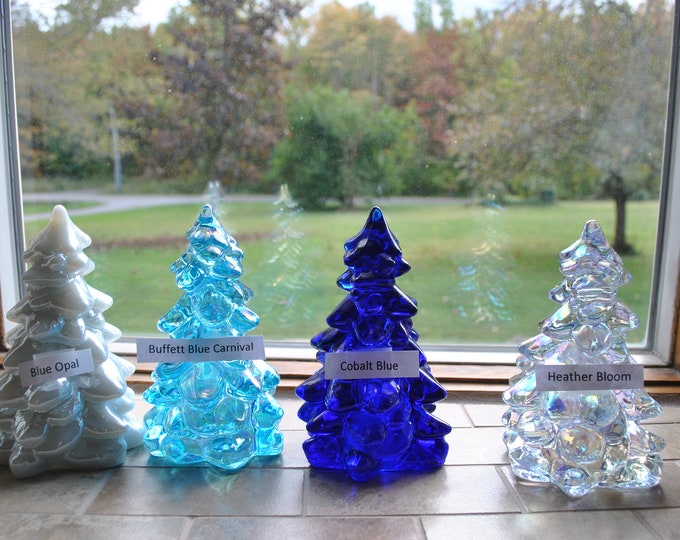 Handcrafted Glass Tree With Crystal AB Accents/ornaments and Crystal ...