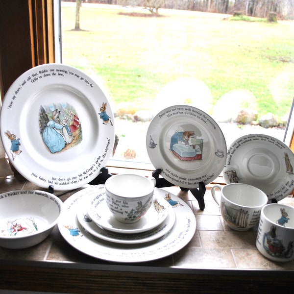 Rabbit Plate and Bowl - Etsy