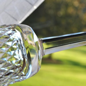 Cut Crystal Pattern Wine Goblets Cut Cross Hatch - Etsy