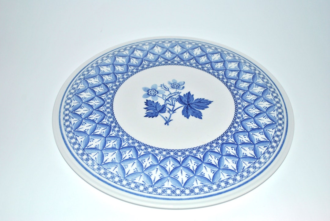 Spode Geranium Blue and White Footed Cup and Saucer Set - Etsy