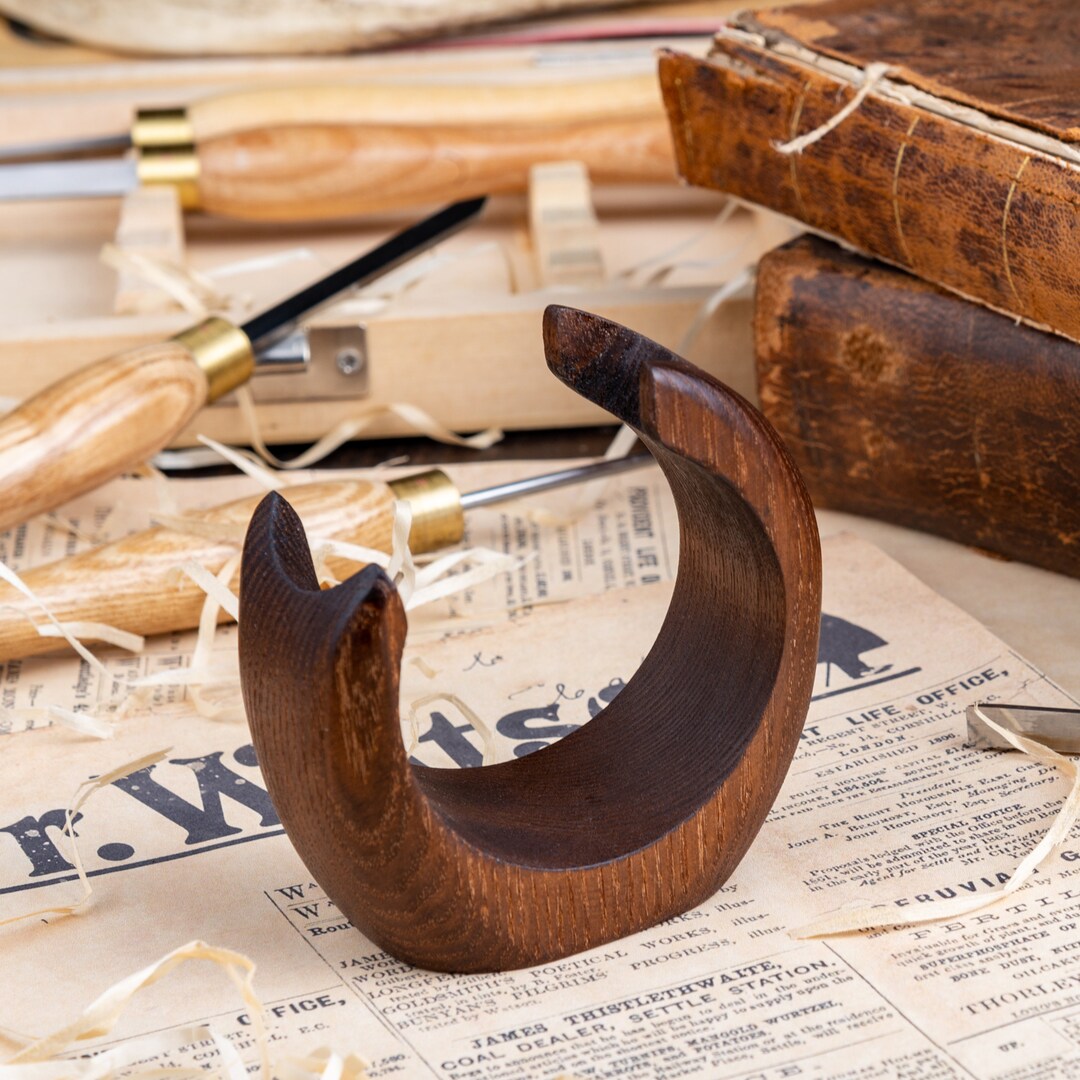 Wooden Pipe Stand snail for 1 Tobacco Smoking Pipe, Handmade From Solid ...