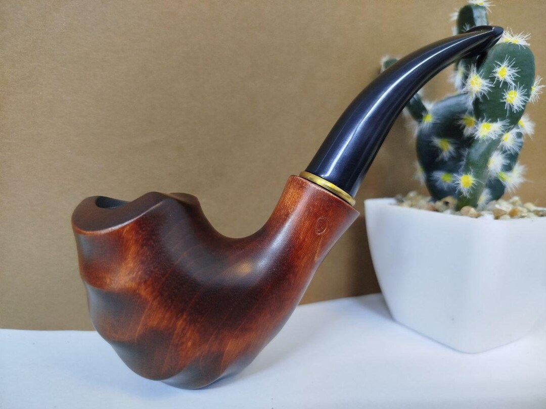 Wooden Tobacco Smoking Pipe - Waves - Hand Carved, Unique Handmade ...