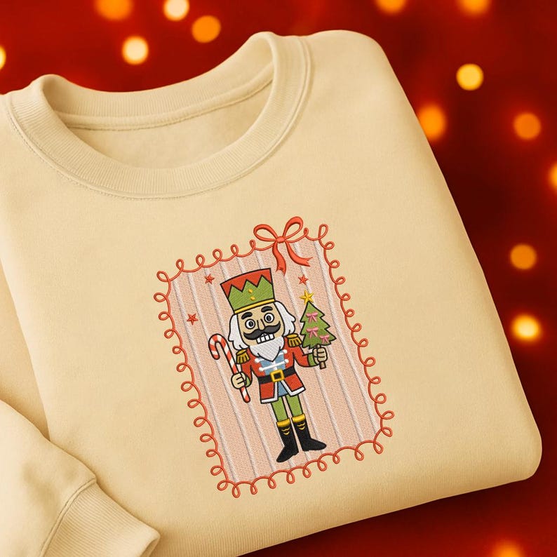 Merry Christmas Nutcracker Embroidery Design, Holiday Machine File (pes ...