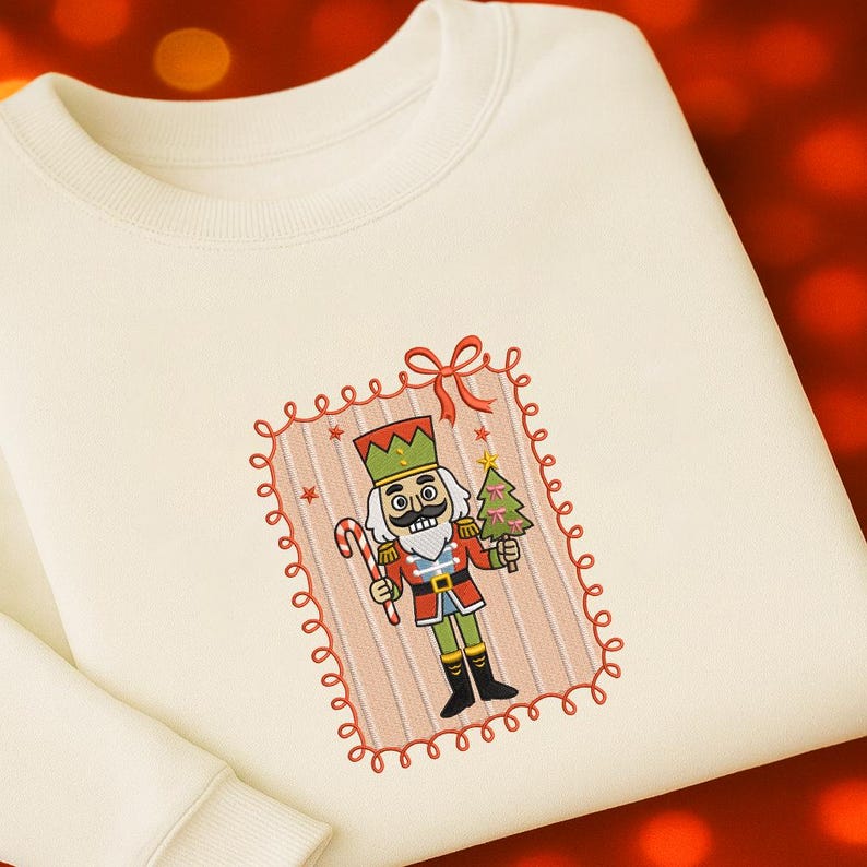 Merry Christmas Nutcracker Embroidery Design, Holiday Machine File (pes ...