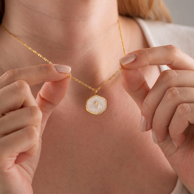 Enamel Religious Necklace - Etsy