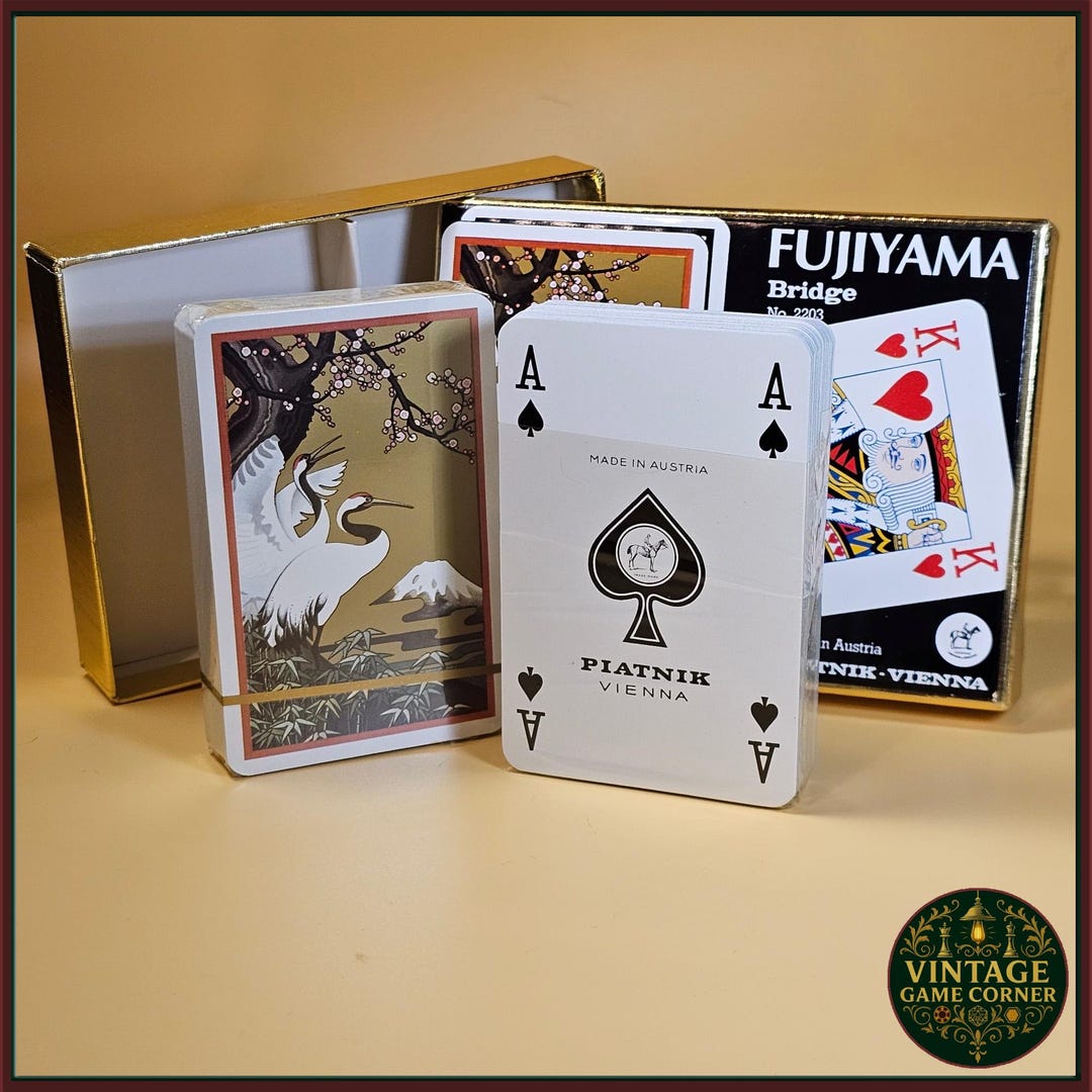 Piatnik Fujiyama Bridge Cards – Vintage Austrian Playing Cards ...