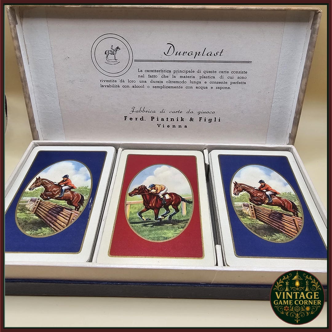 Piatnik Canasta Set (1954) – Duoplast Playing Cards, Triple Deck With ...