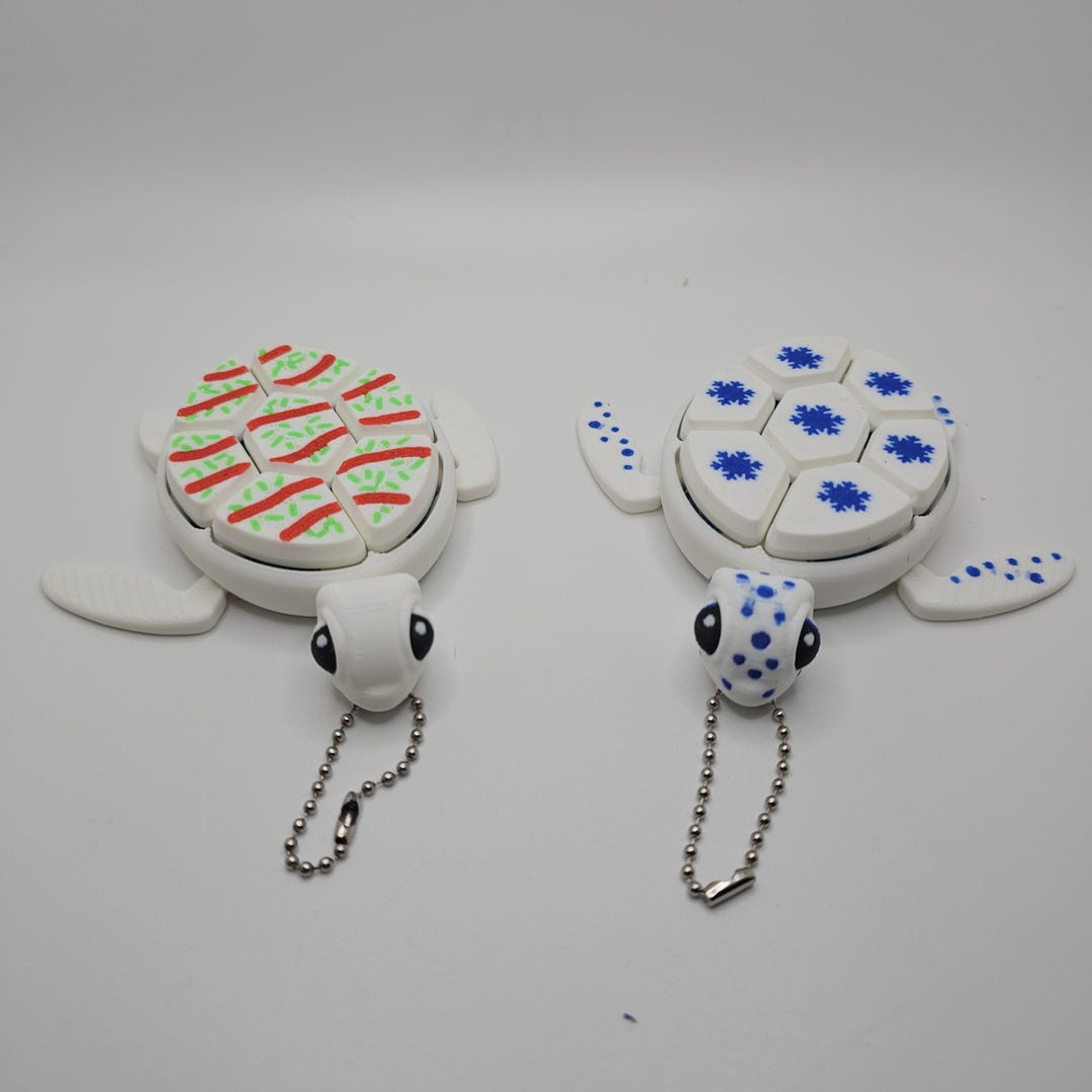 3D Printed Winter Turtle Clicker - Etsy