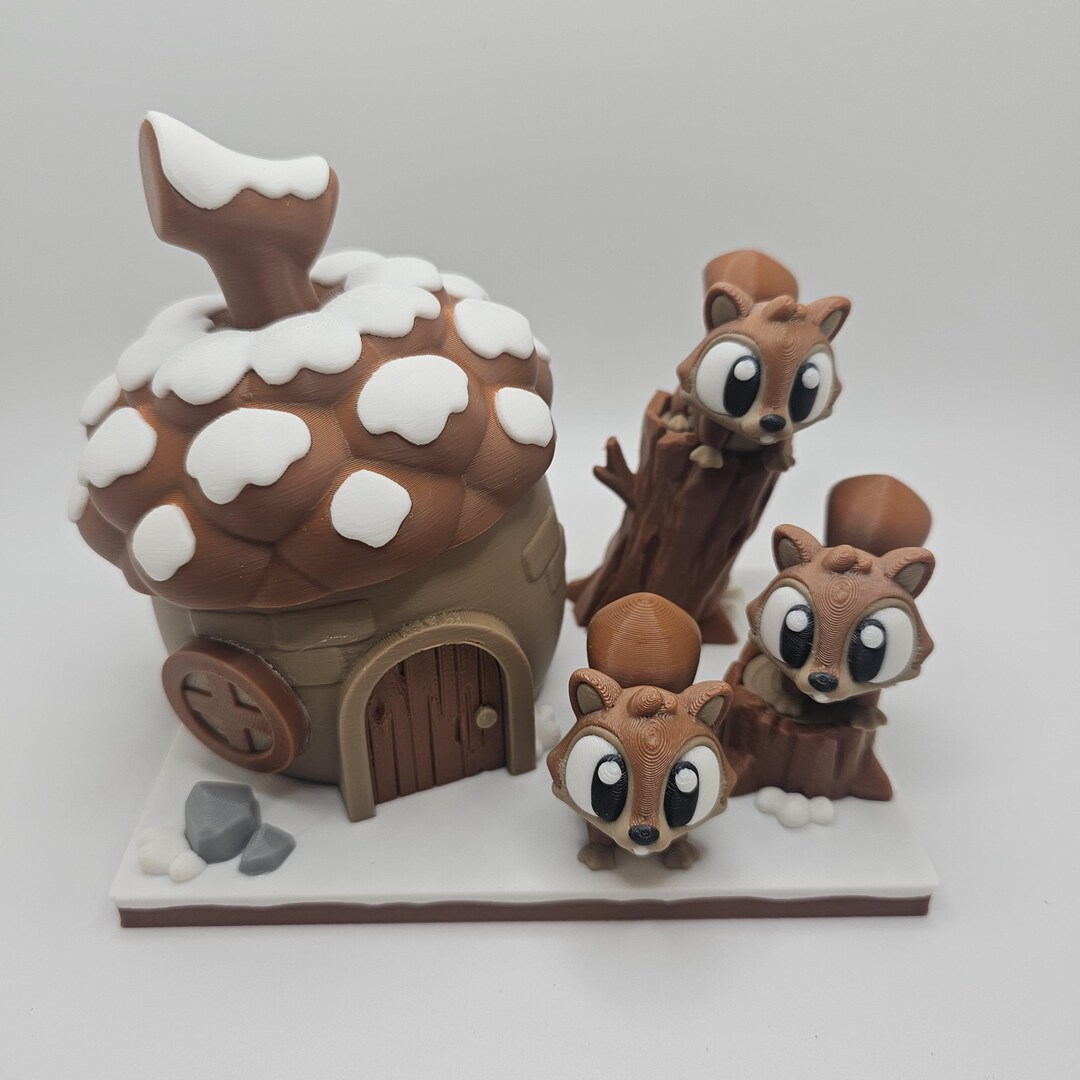 3D Printed Squirrel Playset - Etsy
