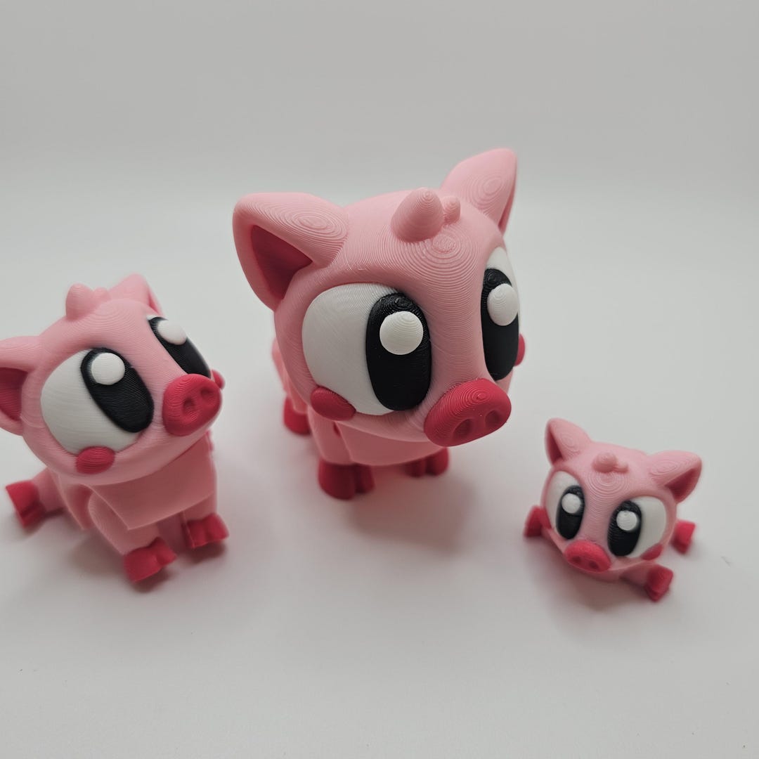 3D Printed Bright Eyed Pig - Etsy