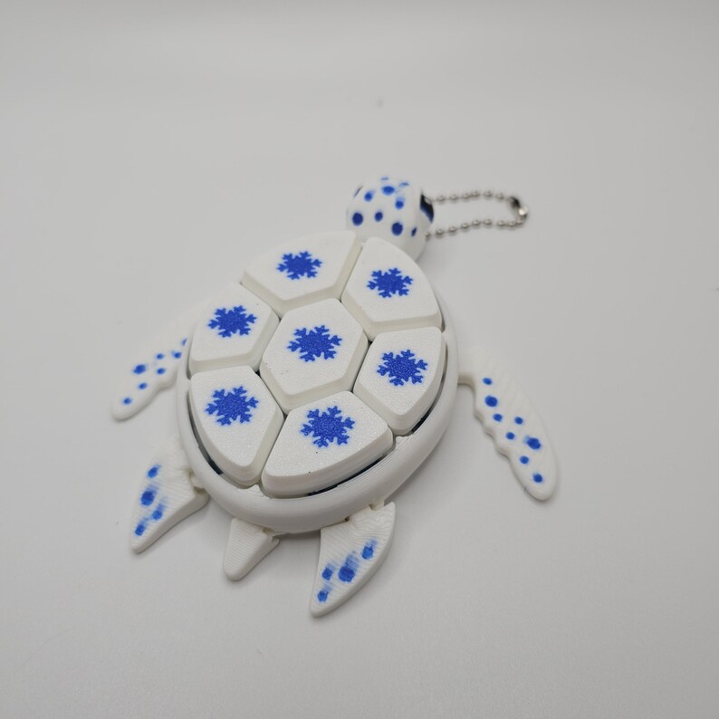 3D Printed Winter Turtle Clicker - Etsy
