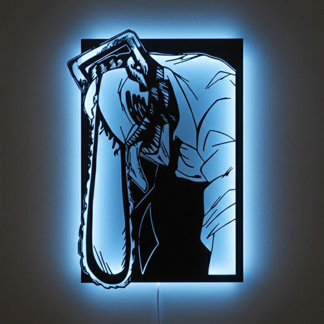 Denji - Chainsaw Man and Luxury Anime Metal Frame With Light Chose One ...