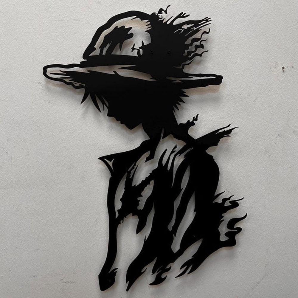 One Piece Anime LED Metal Wall Art | Monkey D. Luffy Decor - Etsy