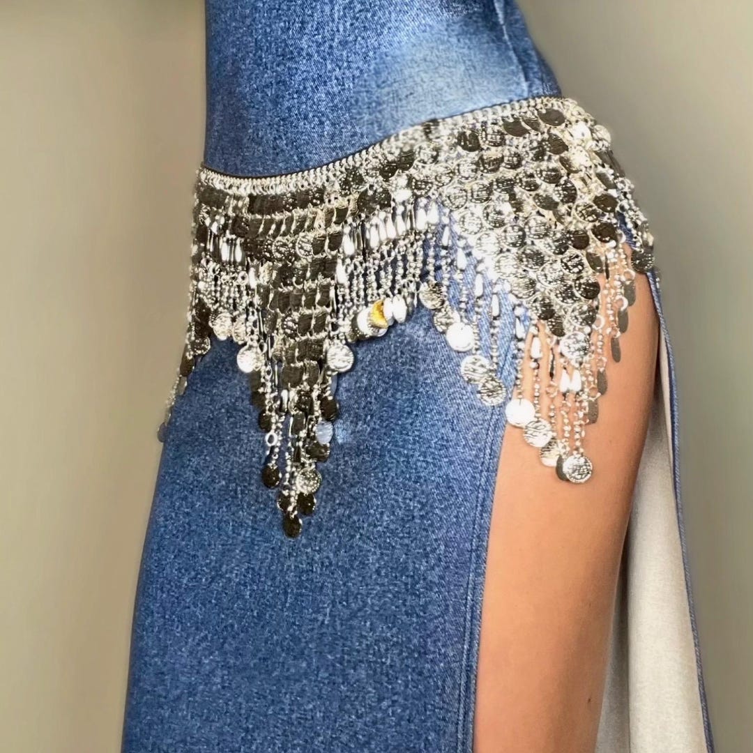 70s Xena Silver Coin Chain-belt Warrior Princess Micro Mini Skirt, Body ...