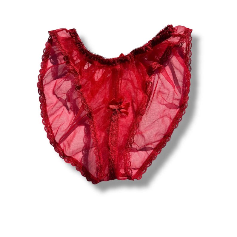 Y2K Sheer Lace Open Gusset Bloomers – 90s Deadstock Mesh Lingerie ...