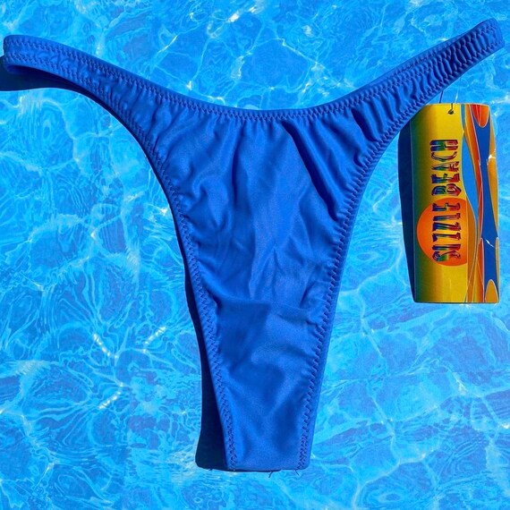90’s Thong Bikini Bottom Retro Powder Blue Swimsuit, … - Gem