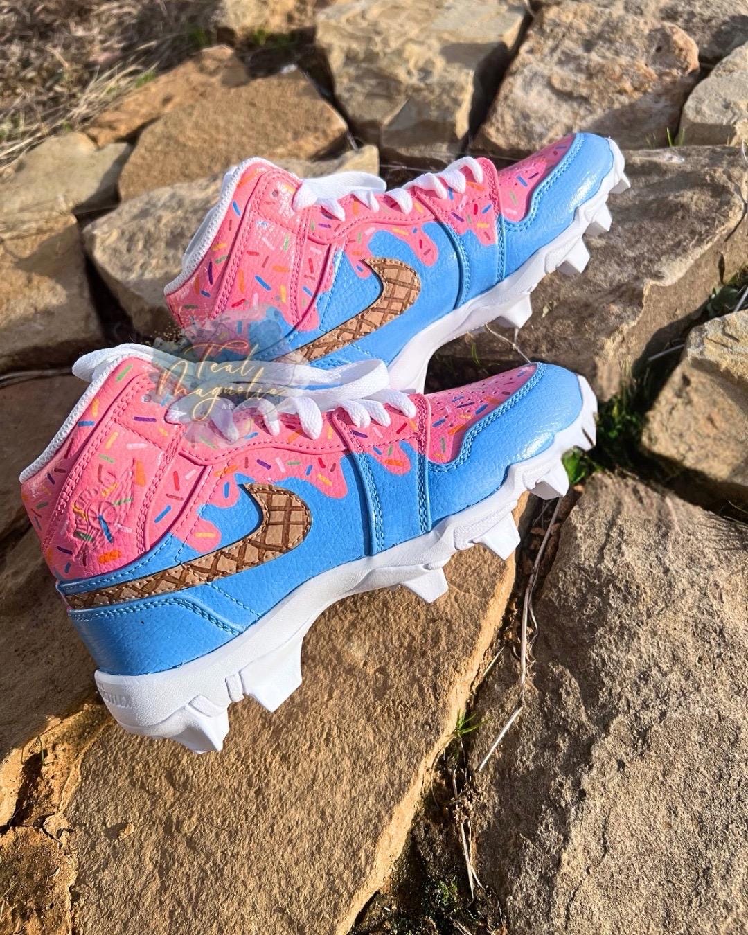 Customizable Hand Painted Youth Baseball Cleats - Etsy