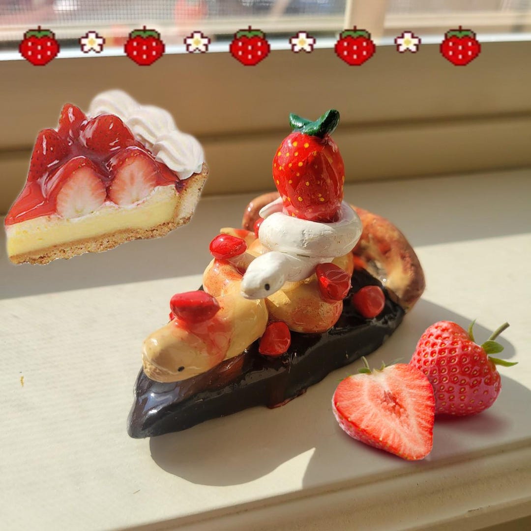 Chocolate Strawberry Snake Pie Handmade - Etsy