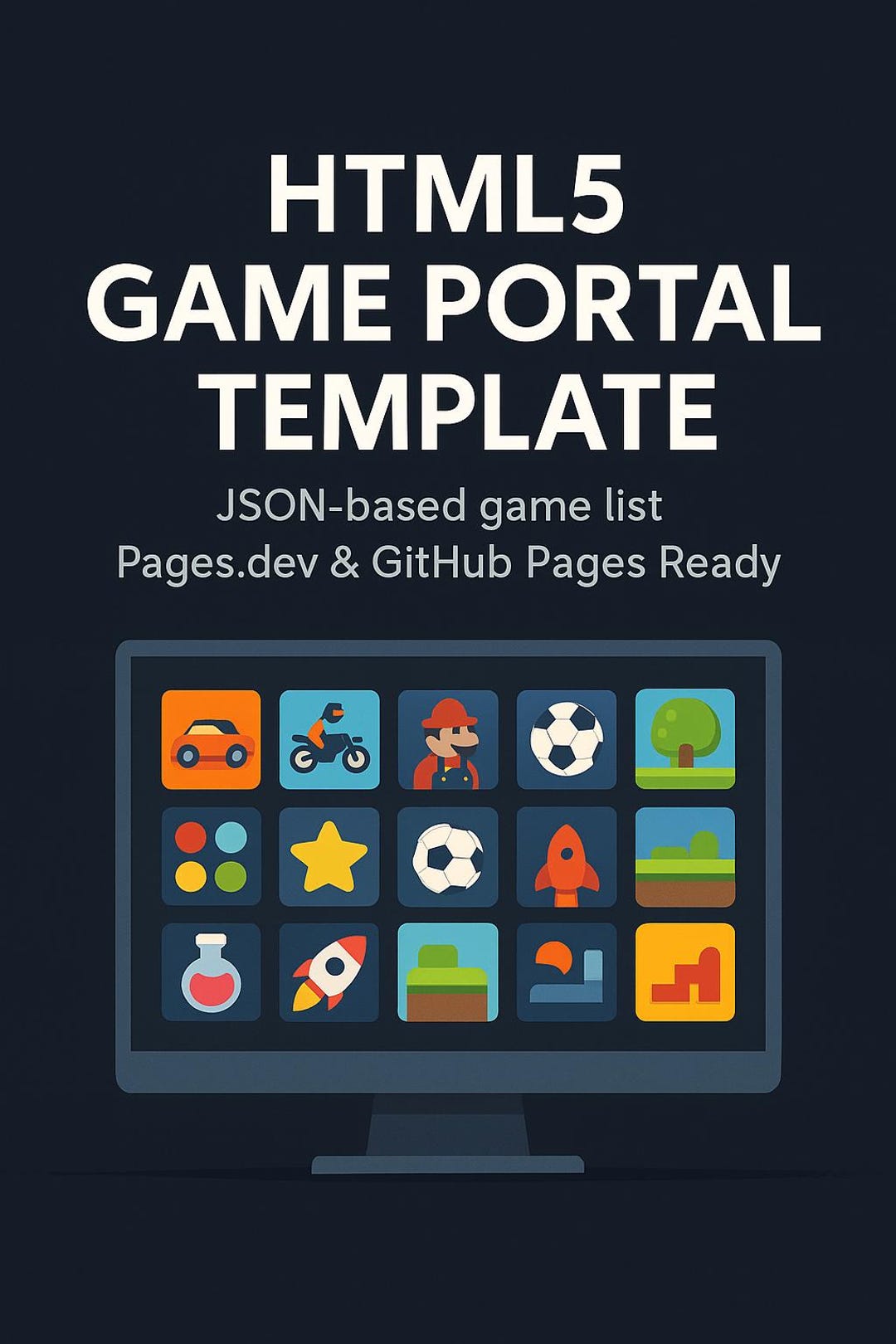 HTML5 Game Portal Template | JSON Game List (pages.dev & Github Ready ...