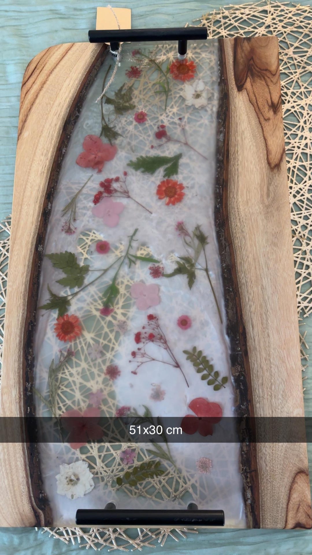 Large Handmade Timber, Resin and Flowers- Pink. - Etsy