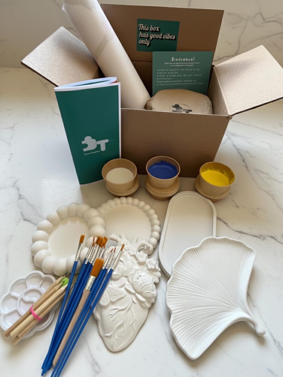 DIY Ceramic Painting Kit – Paint Your Own Dish | Pottery Art Box With ...