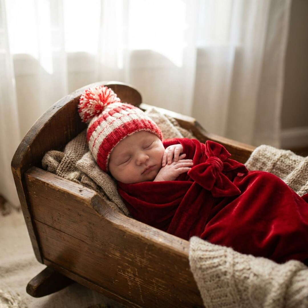 Candy Cane Baby Hat Knitting Pattern PDF | Newborn Christmas Pattern ...