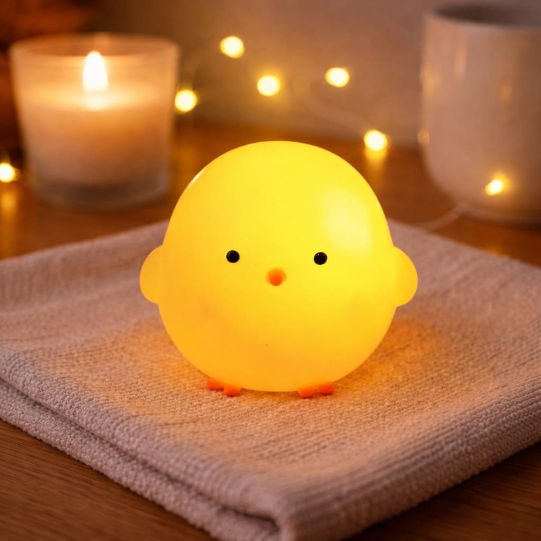 Mini Chick Night Light | Cute Kawaii Duck Lamp | Battery Operated Desk ...