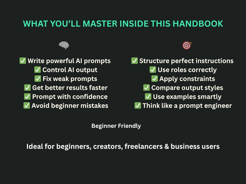 AI Prompt Handbook: Prompt Engineering Mastery for Beginners + Chatgpt ...