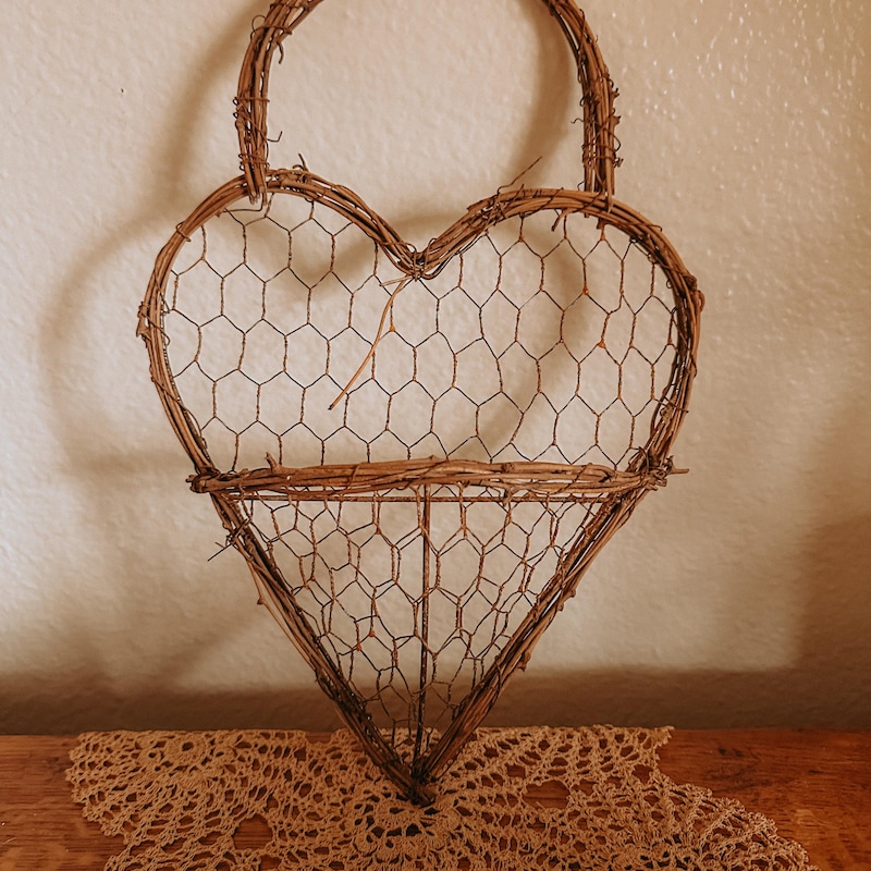 Wire Heart Basket - Etsy