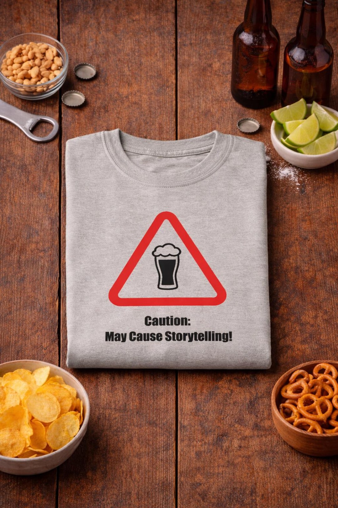 Fun Beer Warning Sign Tshirt - Bold Drinking Sign - Caution, May Cause ...